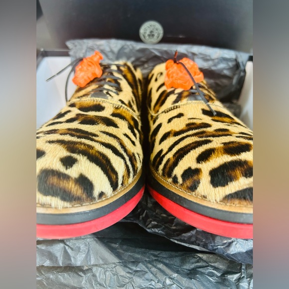 Versace | Shoes | Versace Mens Leopard Print Medusa Hybrid Sneakers ...